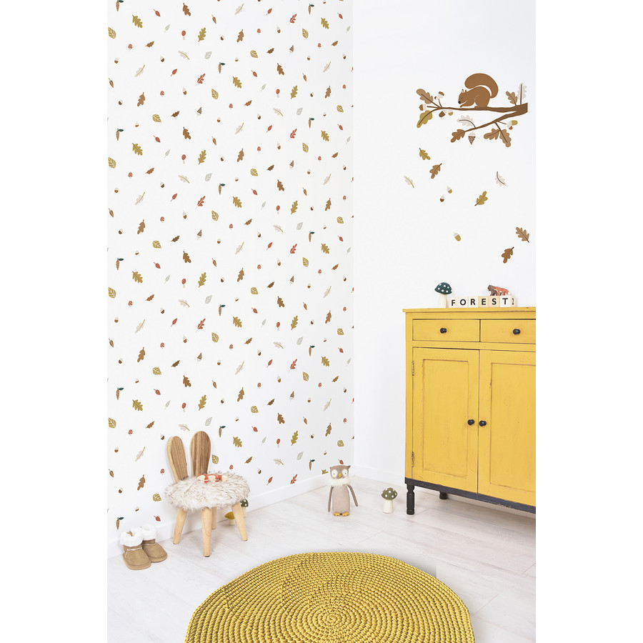 Őszi levél és termés mintás tapéta gyerekszobába, Lilipinso - babyberry ...