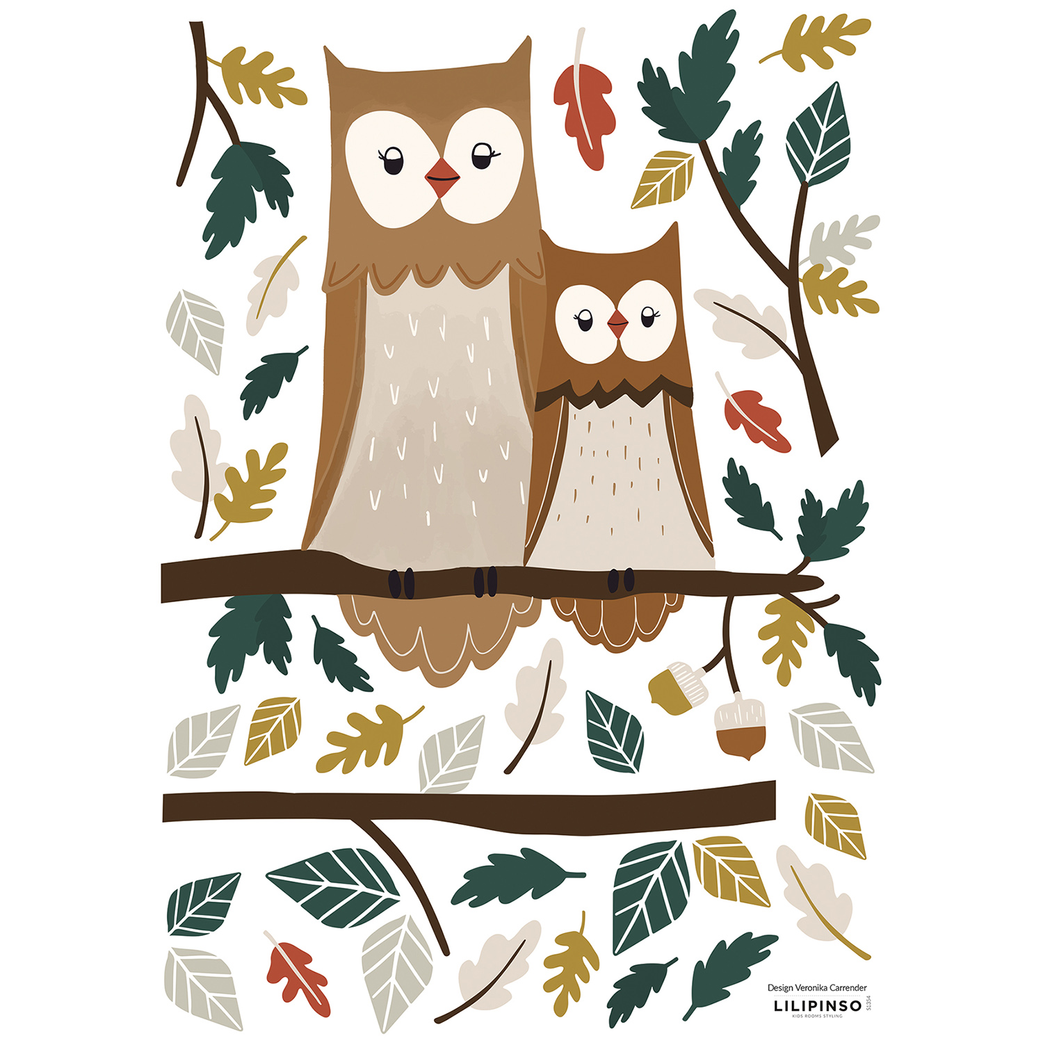 Bagoly család falmatrica, Lilipinso - babyberry.hu – stílusos ...